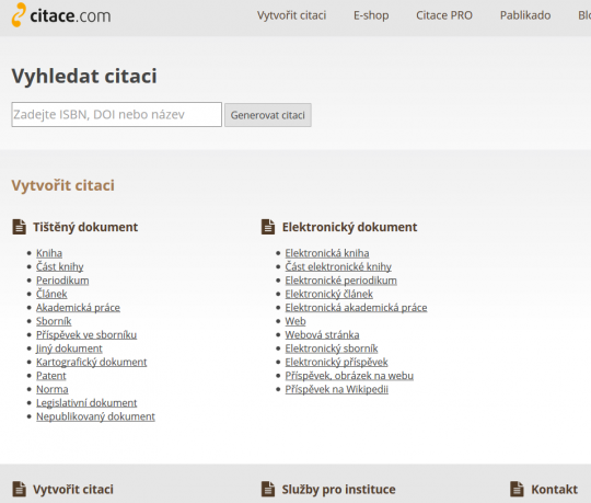 Jak na citování (Bibliografické citace)